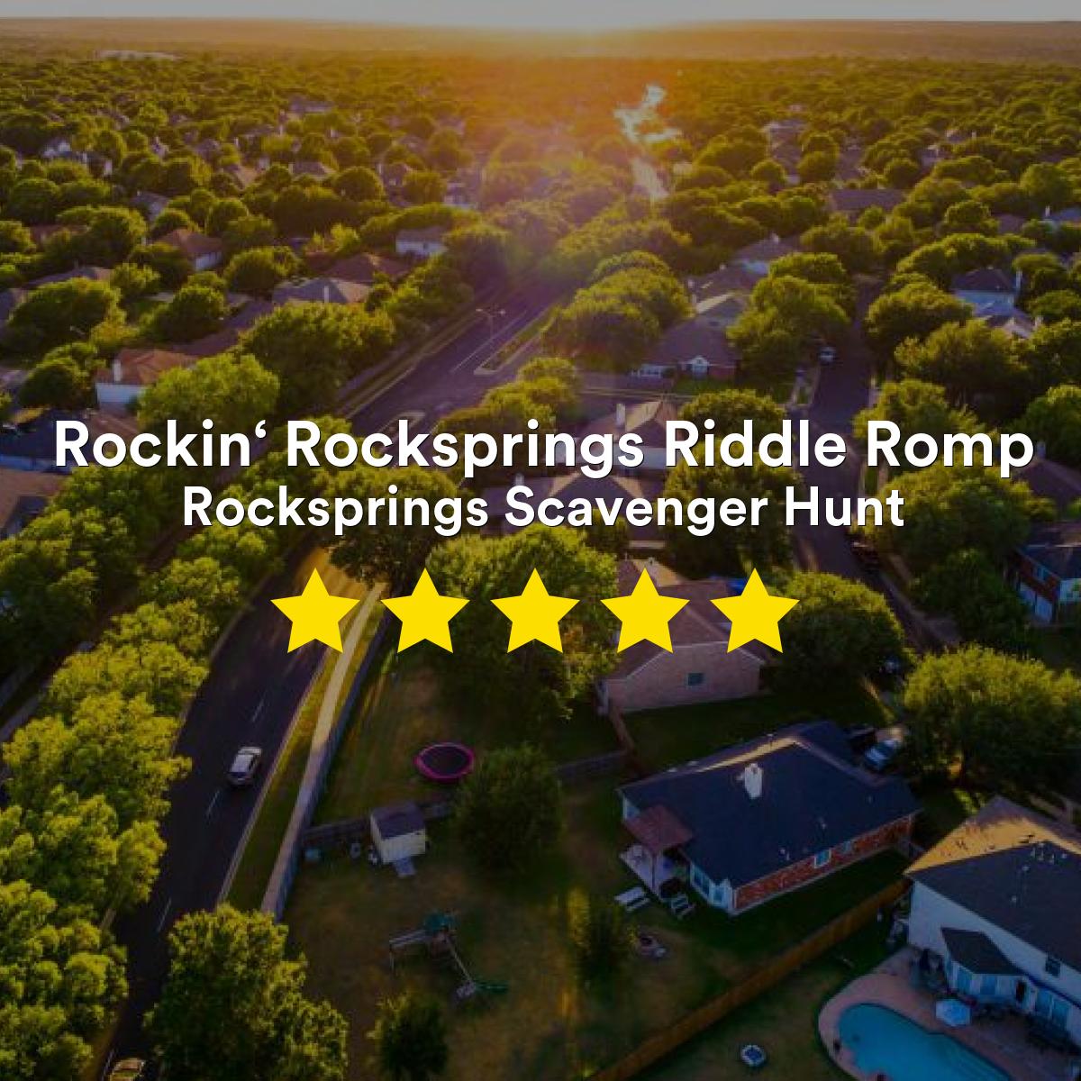 Rocksprings Team Building Scavenger Hunt Activities