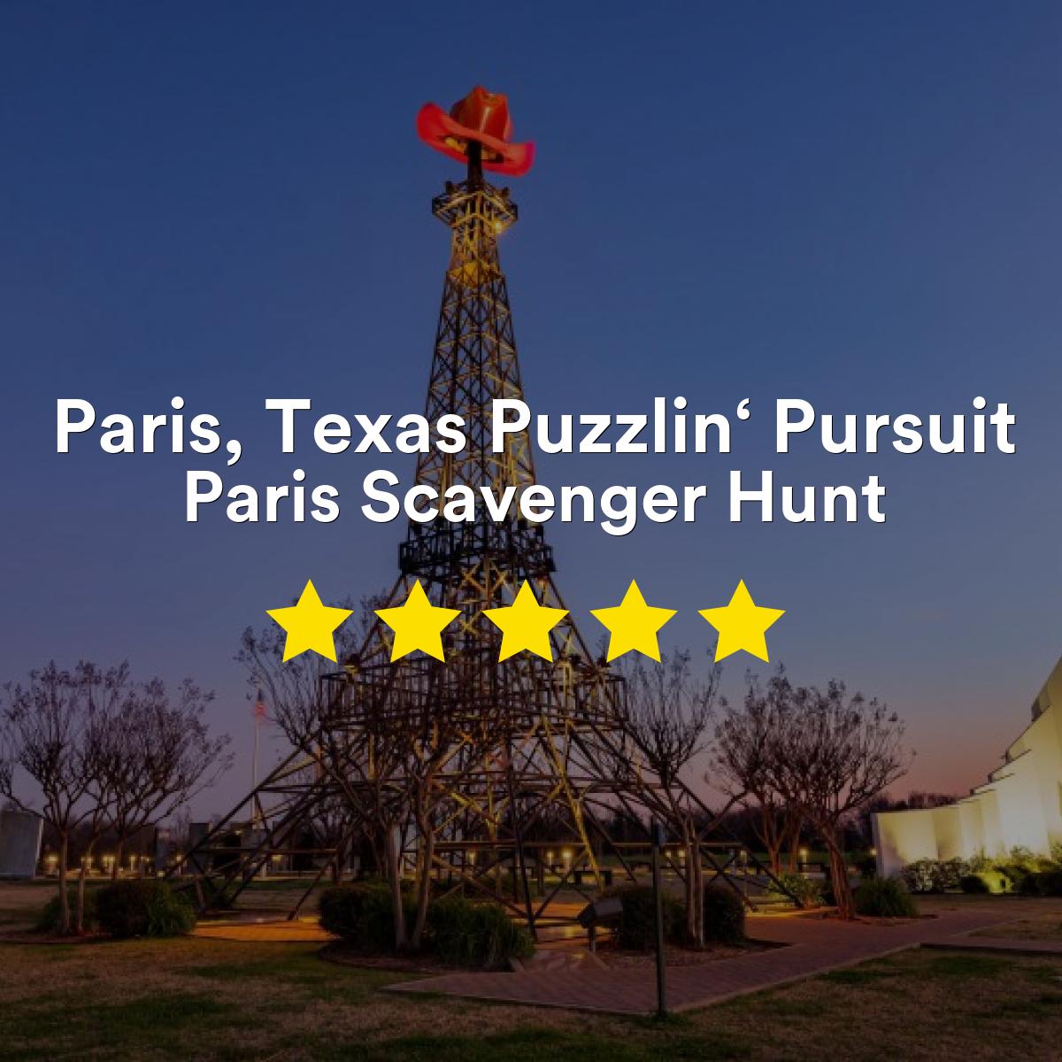Paris Texas Scavenger Hunt: Paris, Texas Puzzlin‘ Pursuit