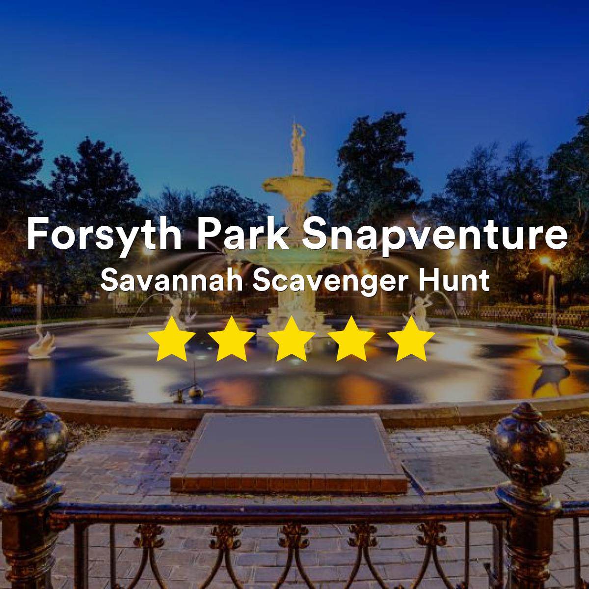 Savannah Georgia Downtown Scavenger Hunt: Forsyth Park Snapventure